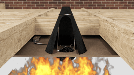 FF109-250 1 Hour Fire Rated LED Downlight Cover : Tenmat USA